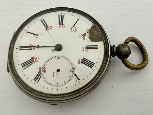 Richard Ott & Cie Antique Swiss Silver Key Wind Cylindre Pocket Watch ...