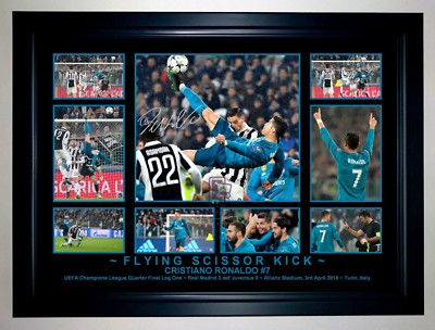 CRISTIANO RONALDO 2018 'FLYING SCISSOR KICK' 9 PHOTO COLLAGE SIGNED ...