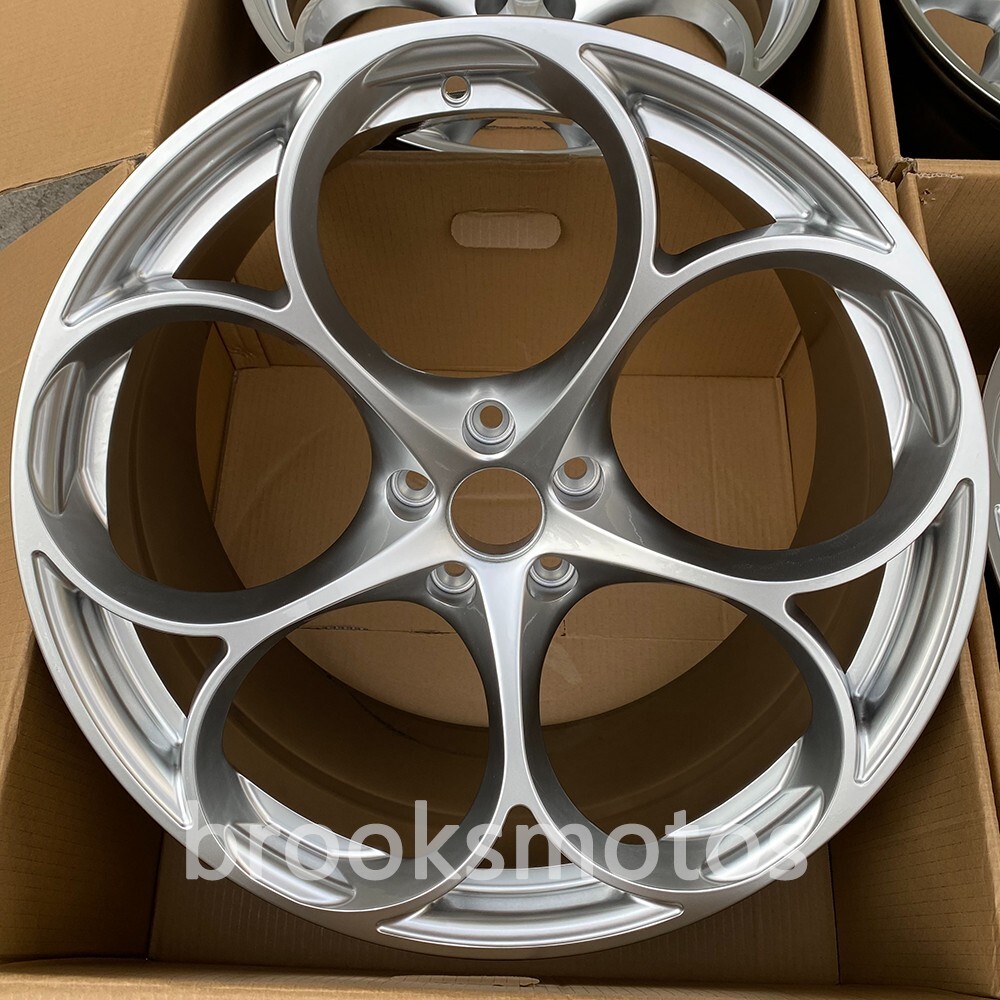 FOR ALFA ROMEO GIULIA 19" HYPER SILVER FORGED SQUARE WHEELS RIMS 19X8.5 ...