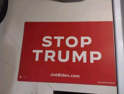 Joe Biden Stop Trump Official Campaign Placard/Rally Sign | eBay