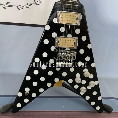 6 Strings Polka White Dot Randy Rhoads Electric Guitar FR Bridge ...