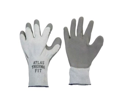 10 Pair Atlas 451M-08.RT Durable Gray Therma Fit Ergonomic Work Gloves ...