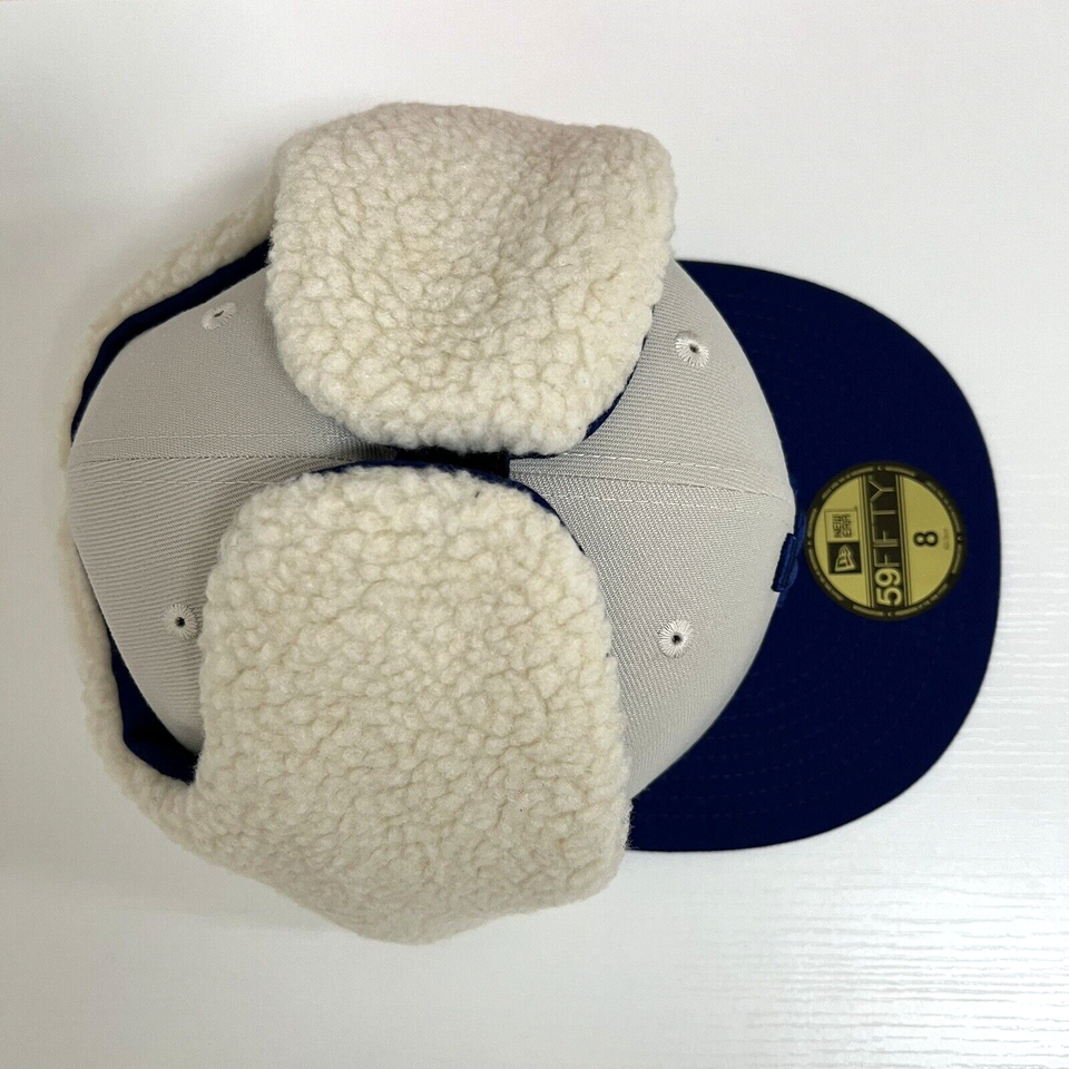 NEW ERA 59FIFTY Dog Ear Cap Los Angeles Dodgers MLB Stone Dark Royal ...