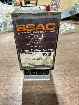 SSAC TDM120AL TIME DELAY RELAY 120VAC W149 | eBay