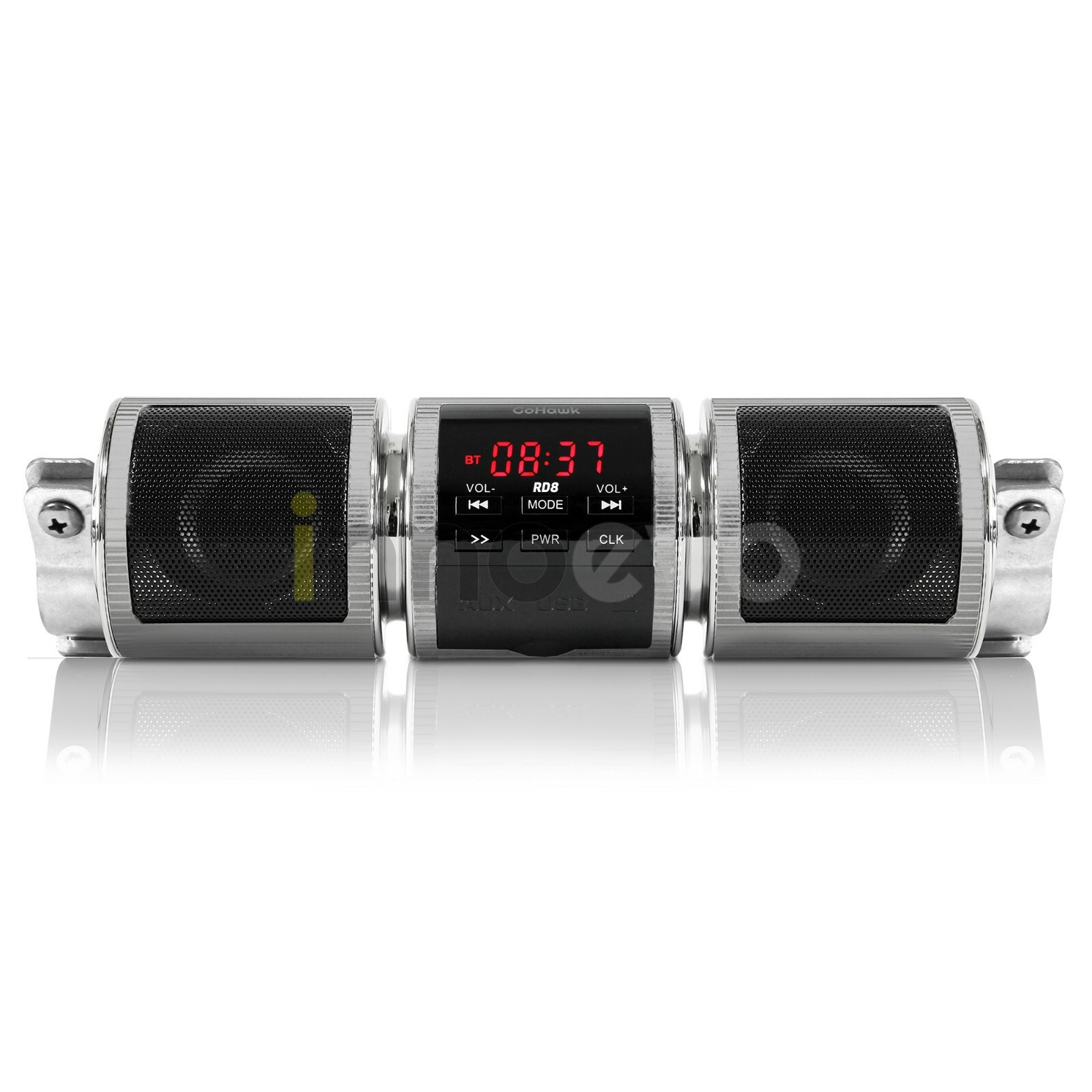 Waterproof Bluetooth Motorcycle Stereo Speaker MP3 Audio System USB AUX ...