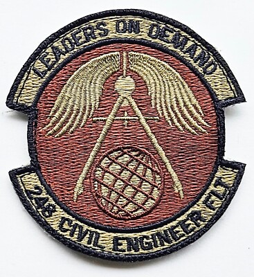 Air Force 248th Civil Engineer Flight Squadron Subdued Hook Back Patch ...