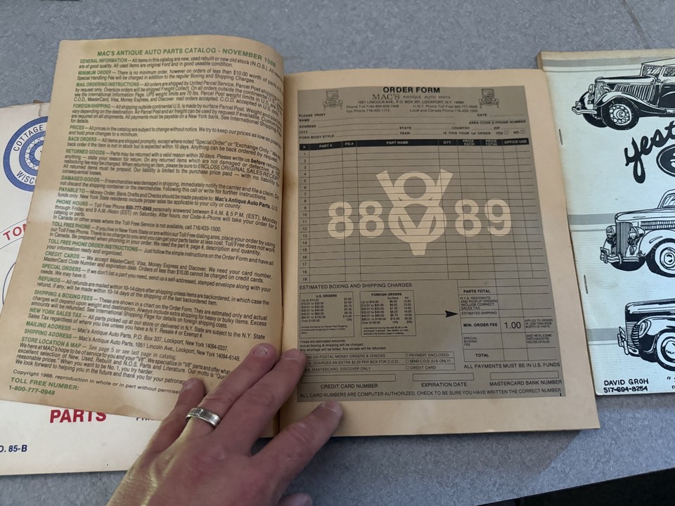 Vintage parts catalogs. Old Time Auto Parts/ Yesteryear/Mac's Antique ...