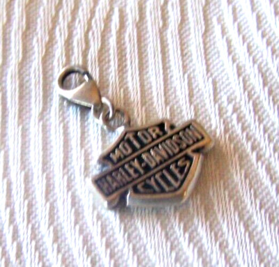 Harley Davidson Sterling Silver 925 Bracelet Charm * Bar & Shield ...
