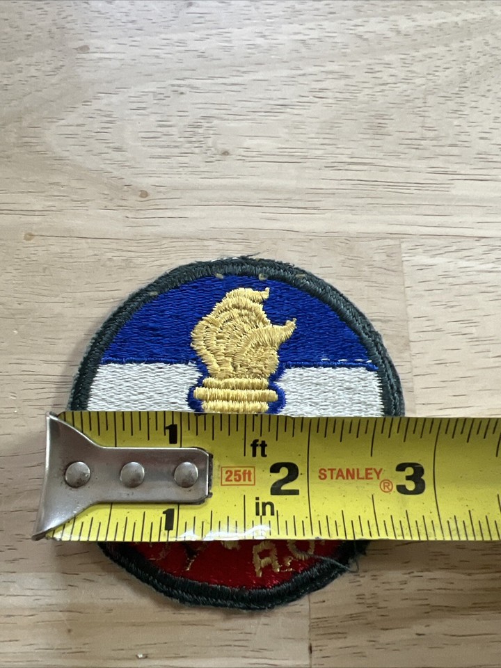 US Army ROTC Single Vintage Patch Gold Torch Red White Blue | eBay