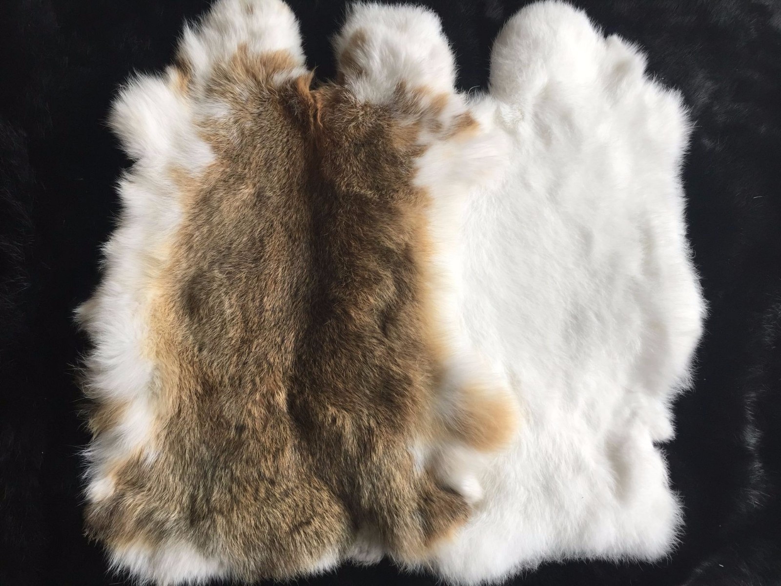 Real Rabbit Fur Blanket Rugr Pelt Throw Fur Blanket Carpet Cosy ...