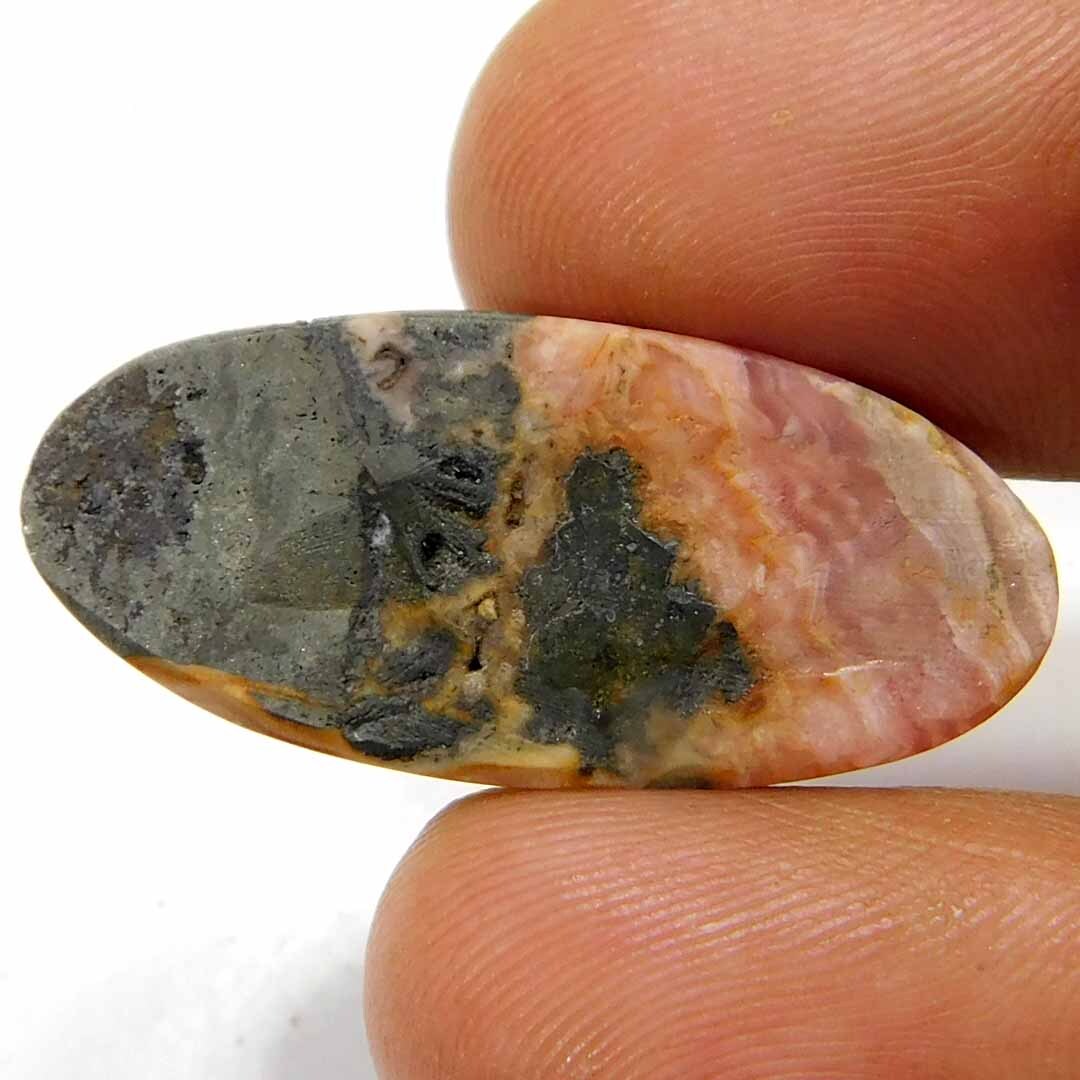 Natural Unique RED Pyrite Rhodochrosite Oval Cabochon 40.50Cts. Loose ...