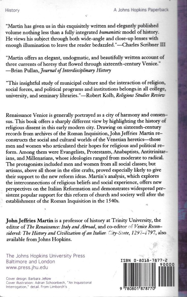 Venice's Hidden Enemies: Italian Heretics in a Renaissance City ...