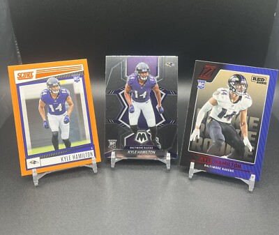 2022 KYLE HAMILTON Rookie 3 Card lot Panini Zenith/Mosaic/Score ...