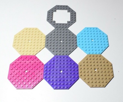 LEGO 89523 6063 Octagonal Plate Base Board 10x10 Select Colour Pack of ...