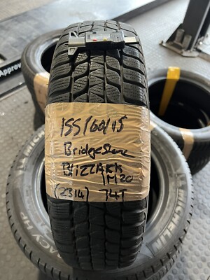 155/60/15 bridgestone blizzak 1m20 74T 6.87MM PART WORN TYRE - dot 23/ ...