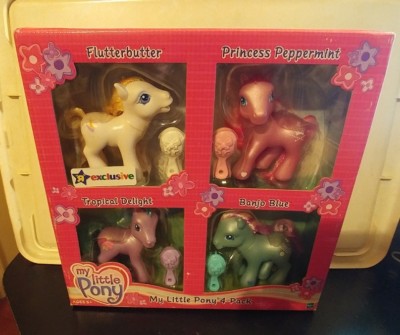 My Little Pony TRU Exclusive 4 pack, NRFB, 2004 Banjo Blue ...