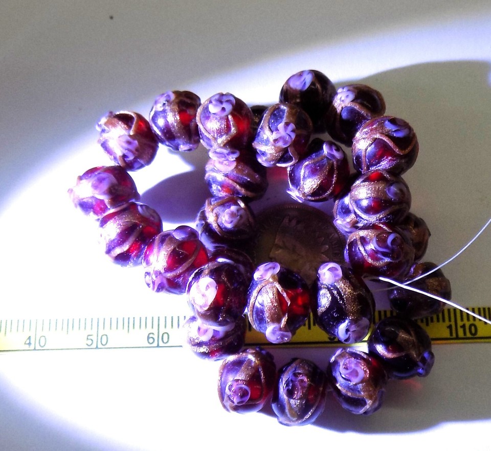 Ruby Red Ghost Wedding Cake African Trade Beads 25 Pc's Loose 2989RED ...