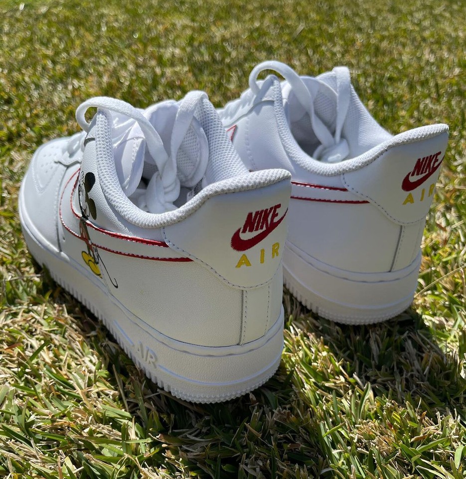Custom Mickey Nike Air Force 1 White, Custom Disney Air Force 1 ...