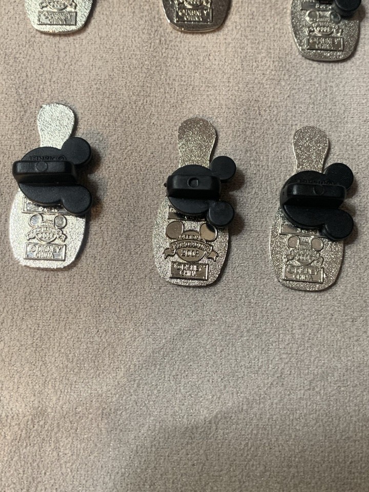 2008 Hidden Mickey - Bowling Pin Villains Lot of 8 Disney Pins read ...