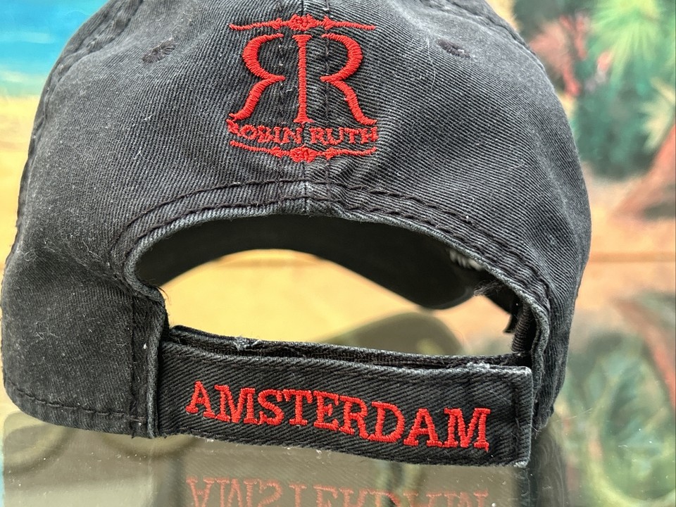 Vintage Robin Ruth Hat ~ Rare Iconic Black Amsterdam 3 ~ Embroidered ...