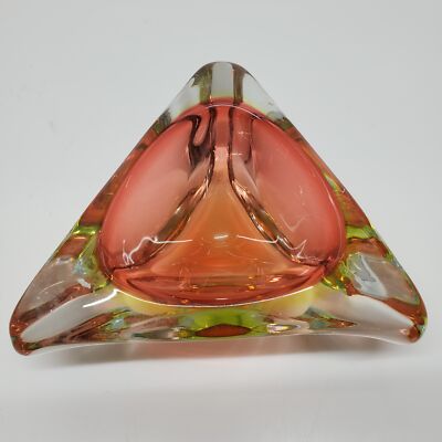 Vintage Uranium Glass Triangle Shaped Dish 2.8 Pounds | eBay