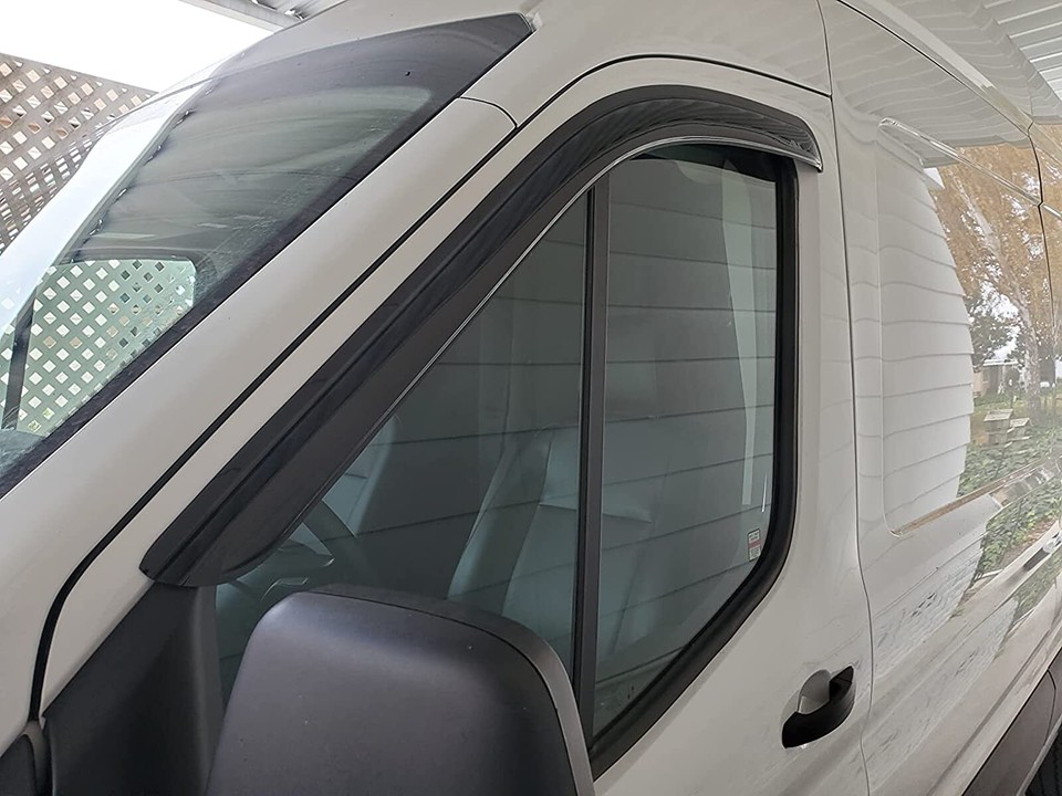 Window Visor Vent Shade Wind Deflectors for 2015-2025 Ford Transit-150 ...