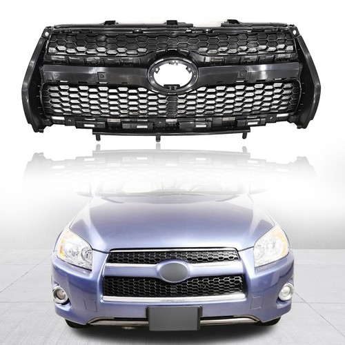 For 2009 - 2012 Toyota RAV4 Limited Black ABS Grill Front Bumper Grille ...