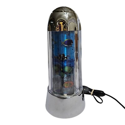 Vintage Fish Aquarium Lamp Night Light Rotating Animated 14" X 6" Works ...