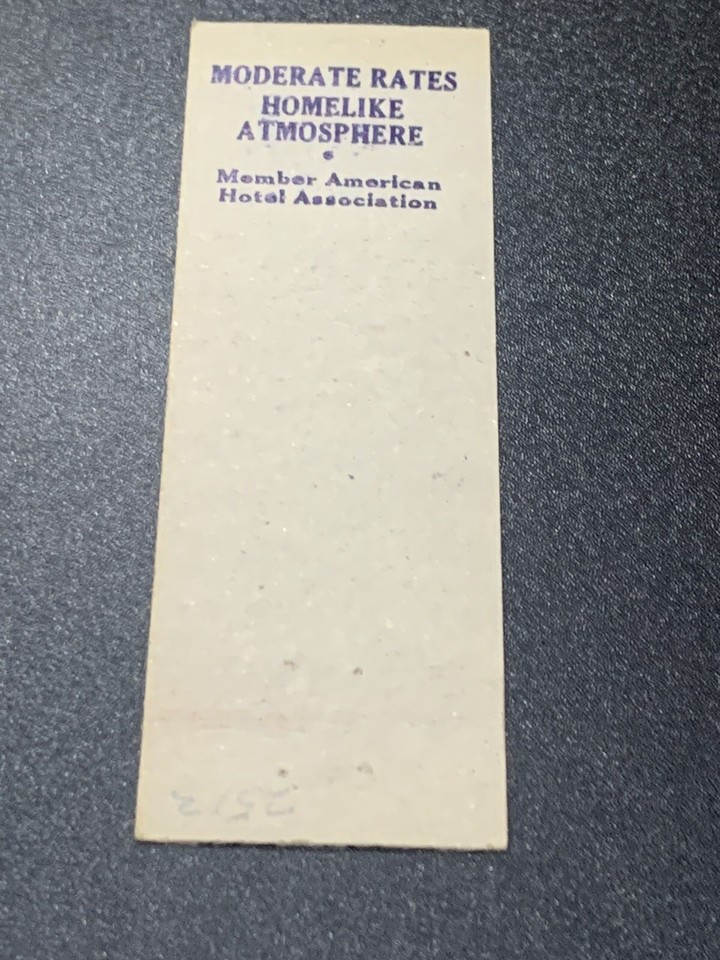 Vintage Connecticut Matchbook: “Arcade Hotel” Bridgeport, CT | eBay