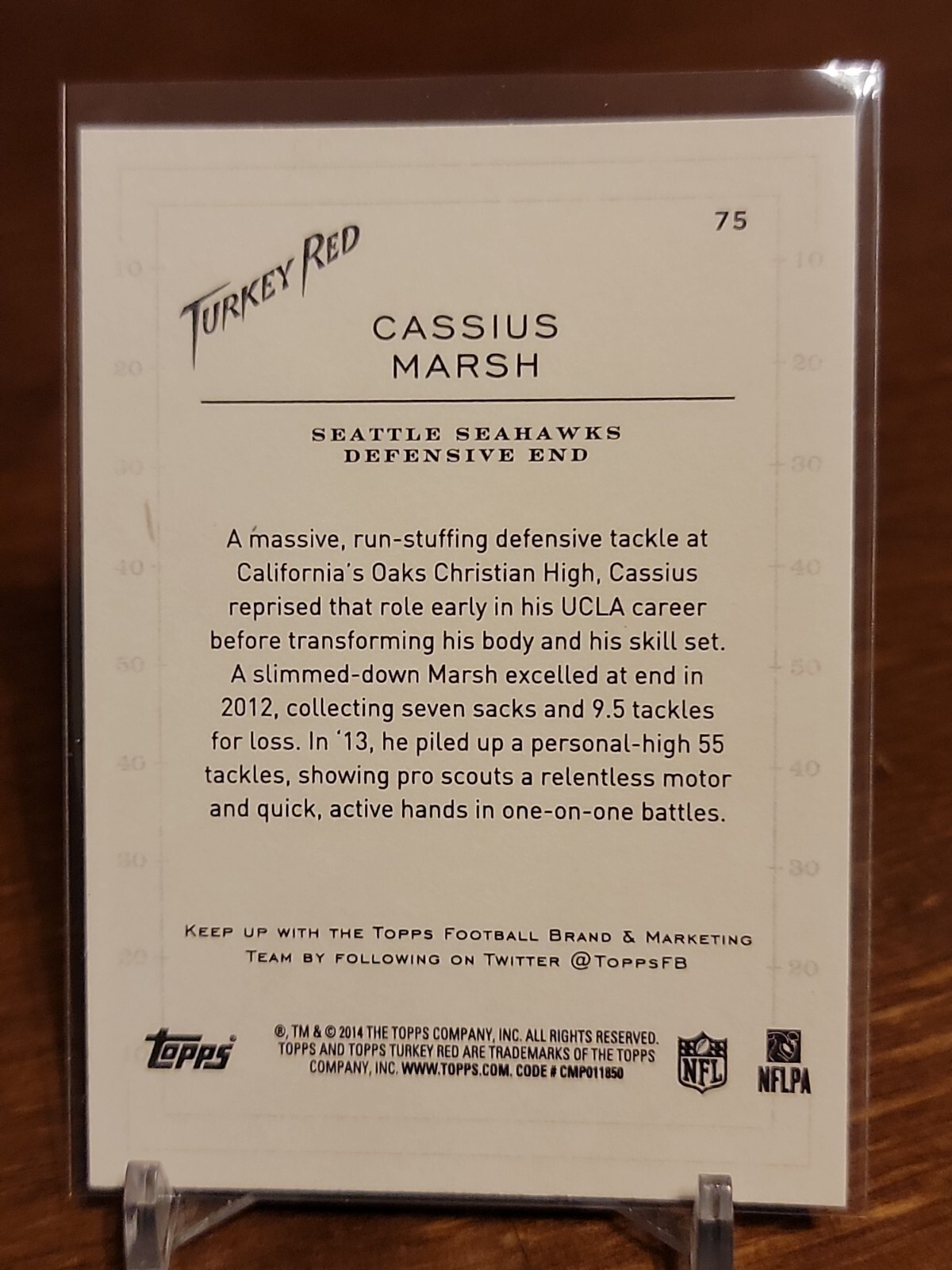 2014 Topps Turkey Red Seahawks Football Card #75 Cassius Marsh | eBay