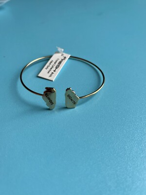 Illinois state map shape gold plated openning Bracelet Bangle Cuff | eBay