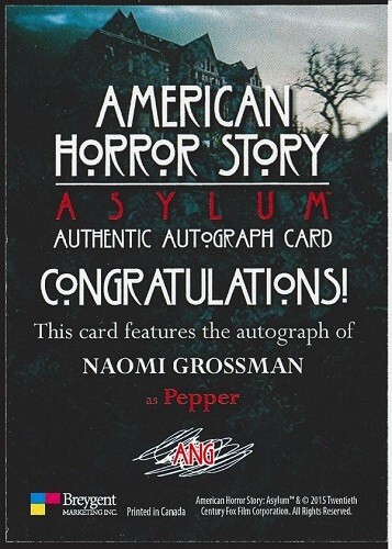 2015 Breygent American Horror Story Asylum Naomi Grossman Autograph ...