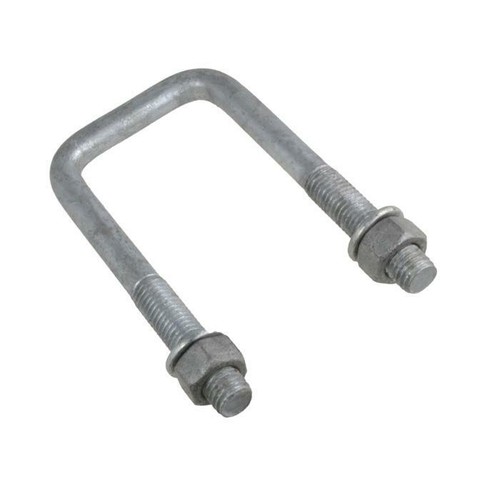Qty 4 Square U Bolt M12 12mm X 127mm ID X 160mm Long Galvanised HDG