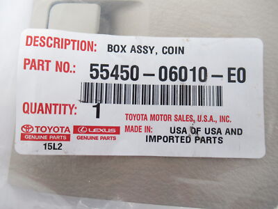 Genuine OEM Toyota 55450-06010-E0 Camry Coin Box Pocket Cubby Beige 18 ...