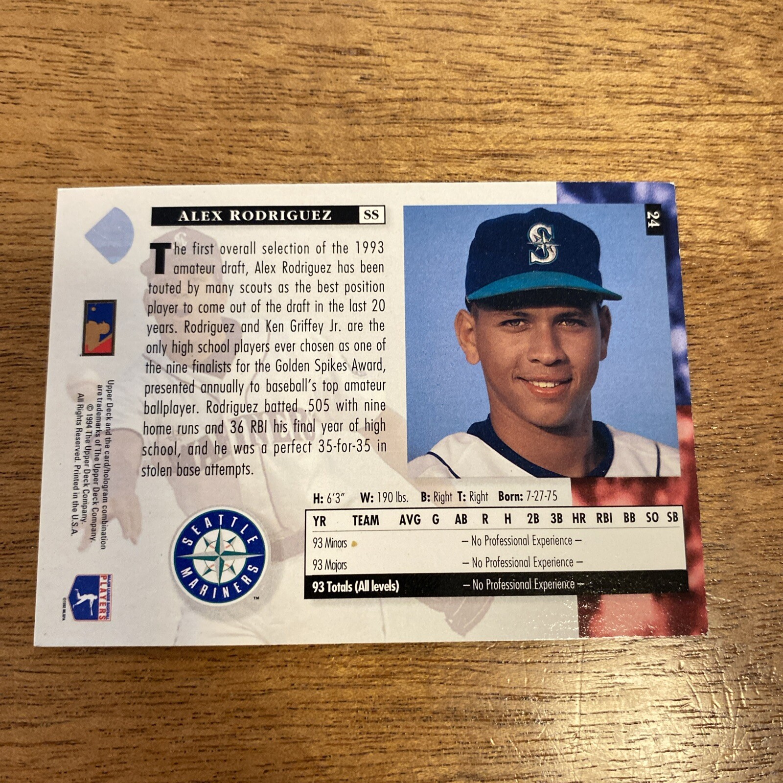 ALEX RODRIGUEZ 1994 UPPER DECK BASEBALL STAR ROOKIES RC | eBay