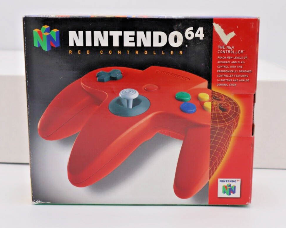 Nintendo 64 Red Gaming Controller *BOX AND CONTROLLER ONLY* 45496860059 ...