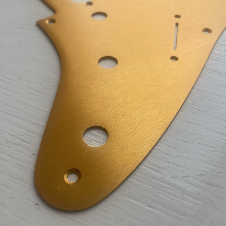 Strat SSS Anodised/Brushed Copper Aluminum Guitar 8-Hole Pickguard fits ...