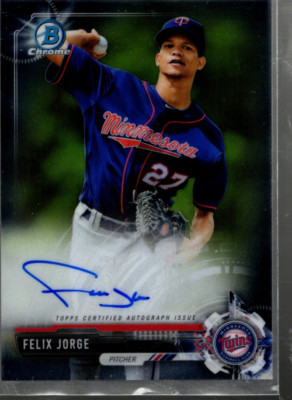 A7471- 2017 Bowman Chrome Prospect Autographs #CPAFJ Felix Jorge Auto ...