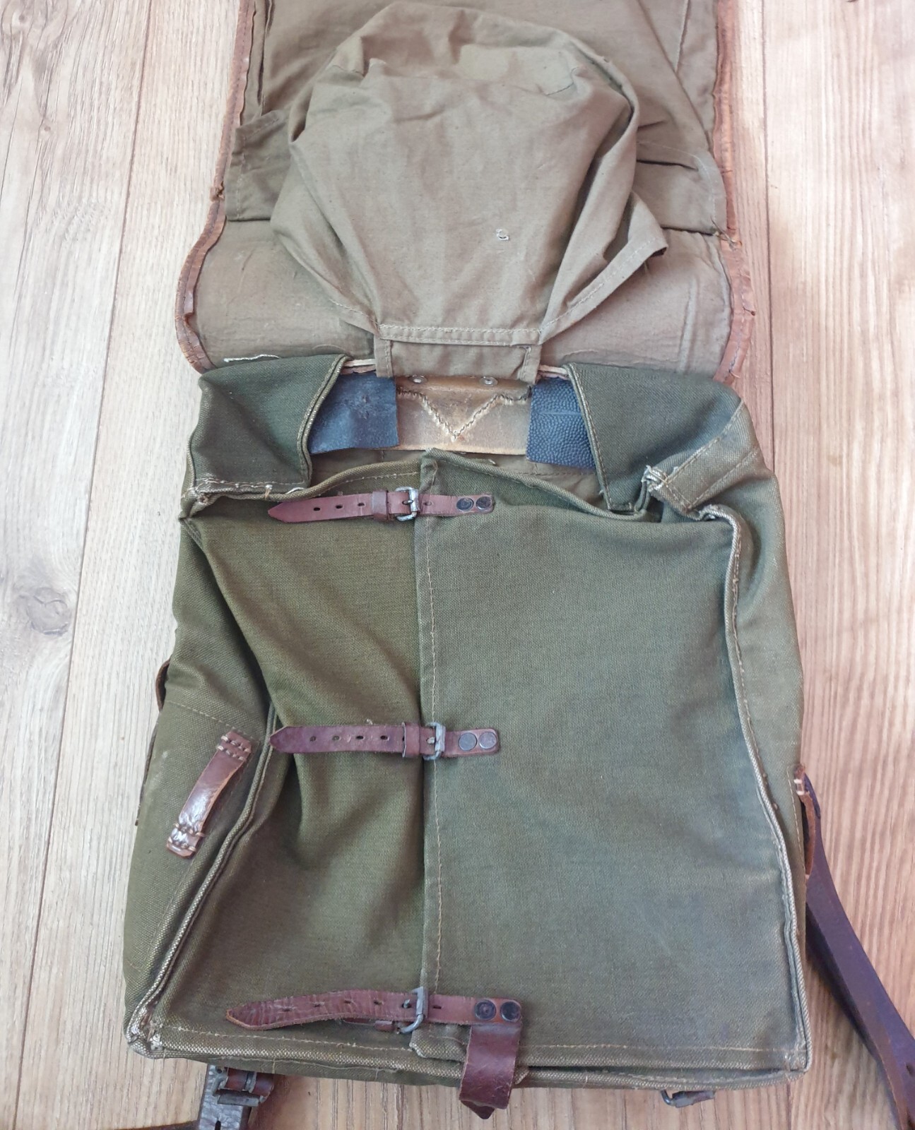 WW2 German Army M.39 Fur Backpack with Original Leather Straps Found in ...