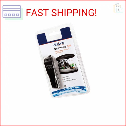 Aqueon Small Aquarium Fish Tank Submersible Mini Flat Heater Up to 5 ...