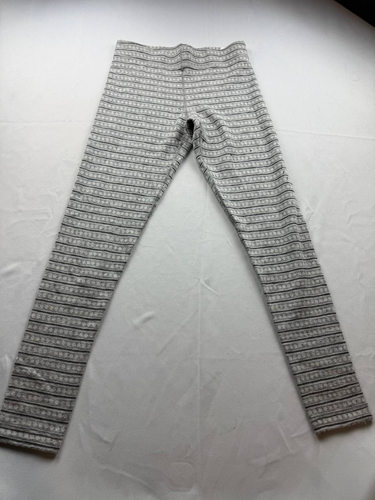 DAKINI /AKINI Washable Merino Wool LEGGINGS Pants Medium Gray Fair Isle ...