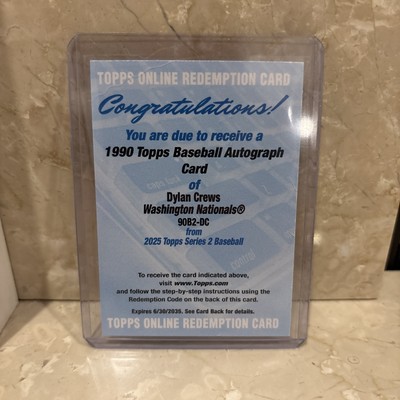 2025 Topps Series 2 Topps Online Redemption Card Dylan Crews RC auto | eBay
