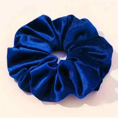 Pack of 2 Velvet Hair Scrunchie One Navy Blue, One Wine Red. Band ...