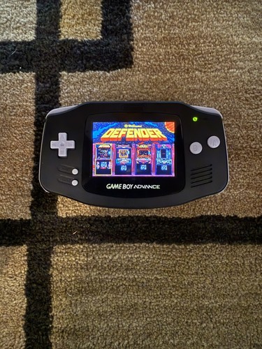 Black Game Boy Advance GBA Console with iPS Backlight Backlit LCD MOD ...