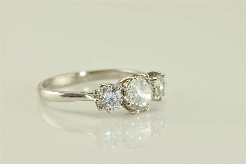 BGE Sterling Silver Cubic Zirconia Past Present Future Ring 925 Sz: 10 ...