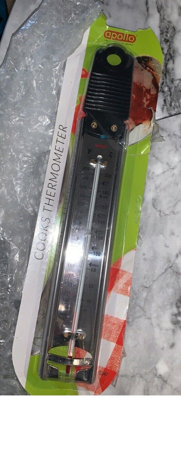 30CM STAINLESS STEEL DELUXE COOKING, SUGAR, JAM, DEEP FAT THERMOMETER ...