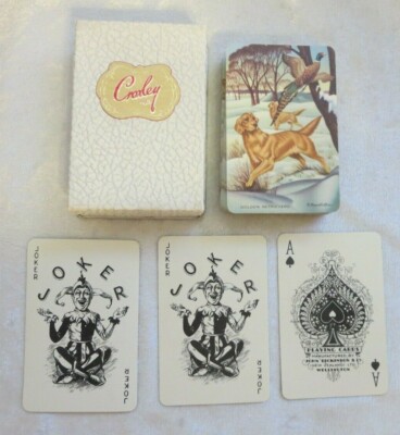 playing cards Croxley golden retrievers B. Roundhill John Dickinson New ...