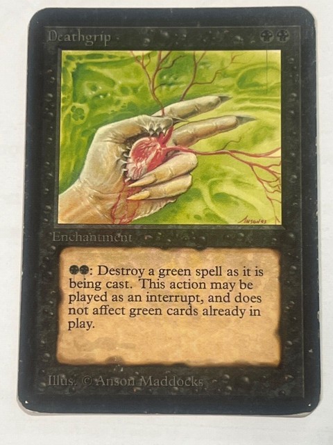 MTG Deathgrip Alpha Regular Uncommon for sale online | eBay