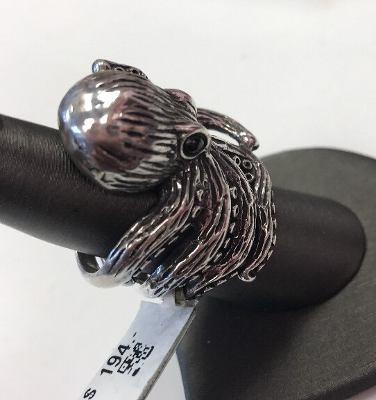 OCTOPUS STERLING SILVER Huge Heavy 3D Design Expandable RING 22.7gr | eBay