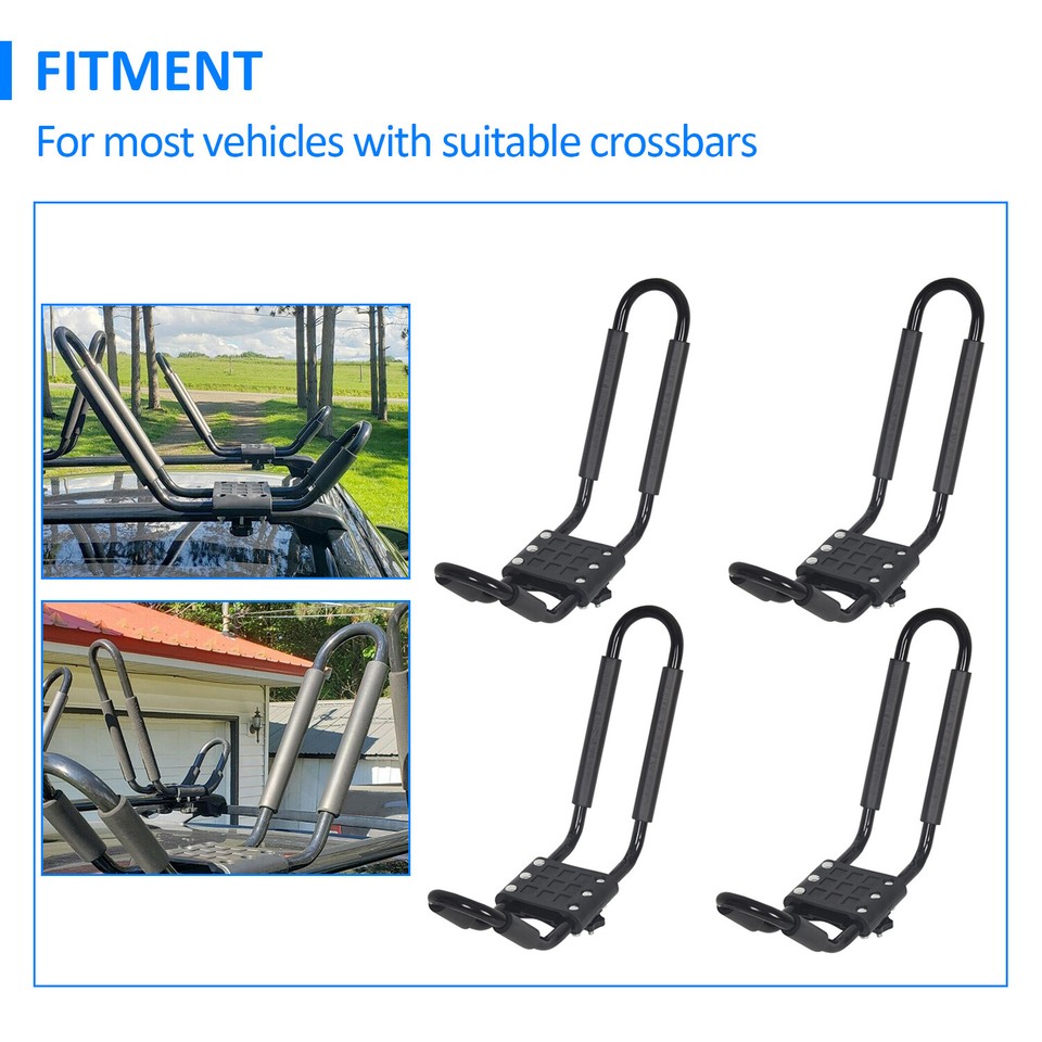 2 pairs Canoe Boat Kayak Roof Rack Car SUV Truck Top Mount Carrier J ...